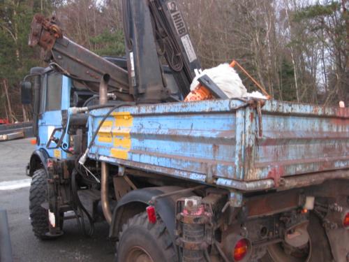 Unimog U417 mit Kran HIAB 100